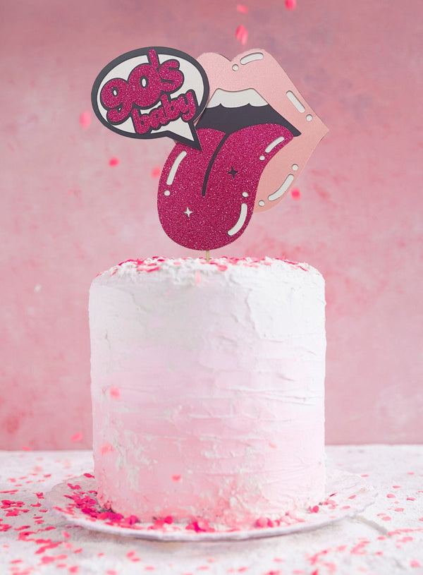 Cake Topper | Preppy Birthday 90's Baby | Laser Art Scotland